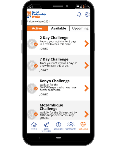 Mobile App – World Partnership Walk – 2025